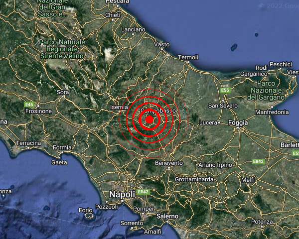 Scossa di TERREMOTO a 1 km E Baranello (CB). I DATI in DIRETTA